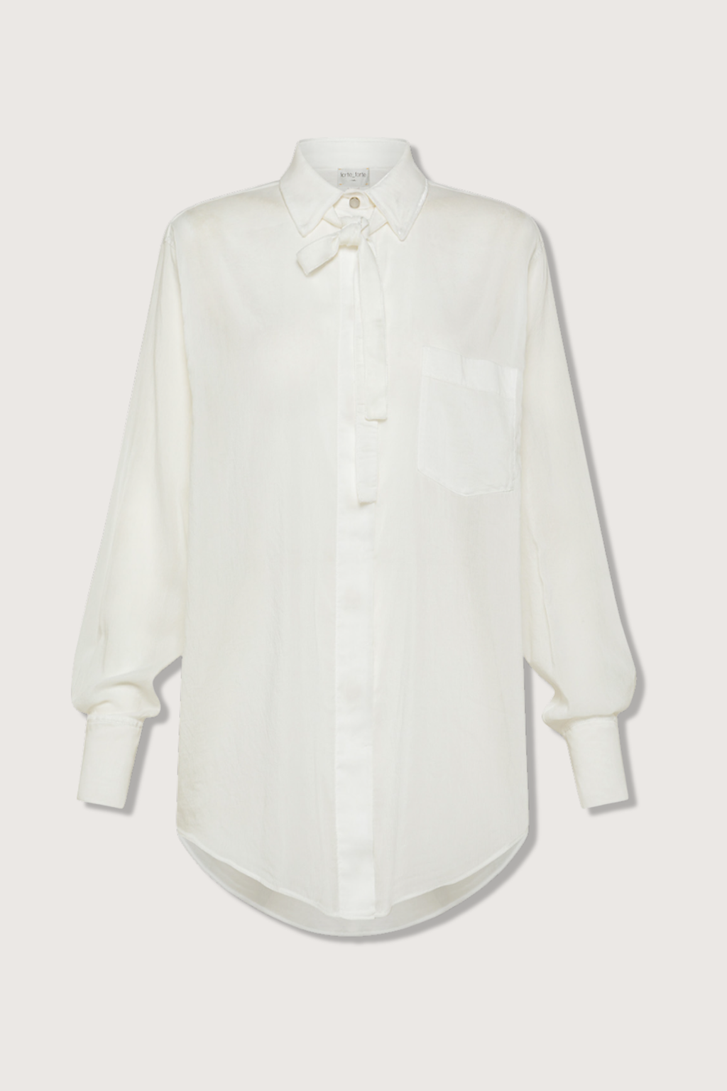 Cotton/Silk Shirt with Velvet Collar | Forte_Forte | Otte New York