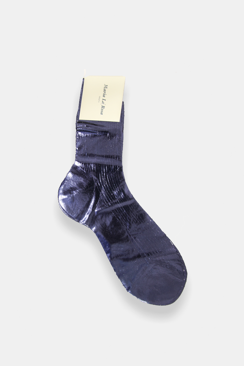 One Ribbed Laminated Socks Navy – Otte New York