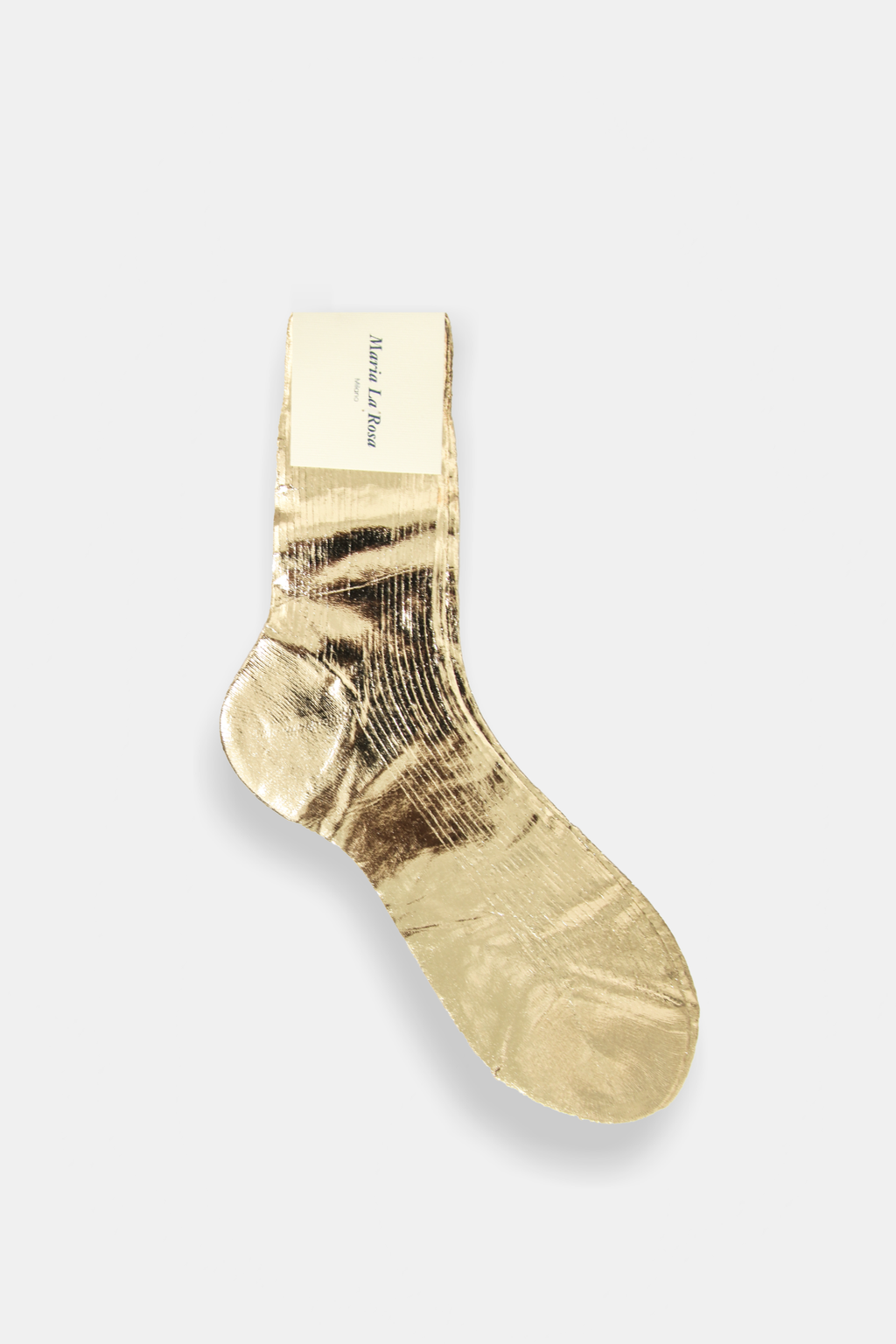 One Ribbed Laminated Socks Platino – Otte New York